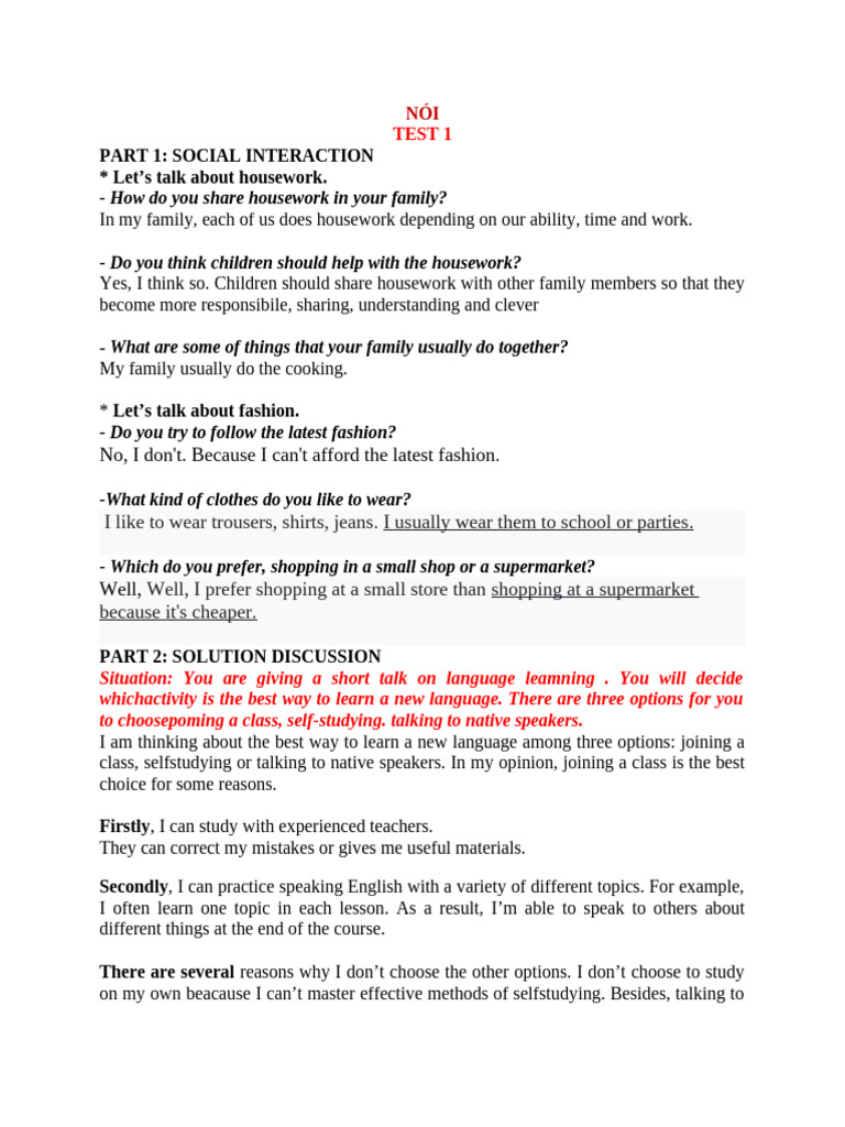 NÓI b1 | PDF