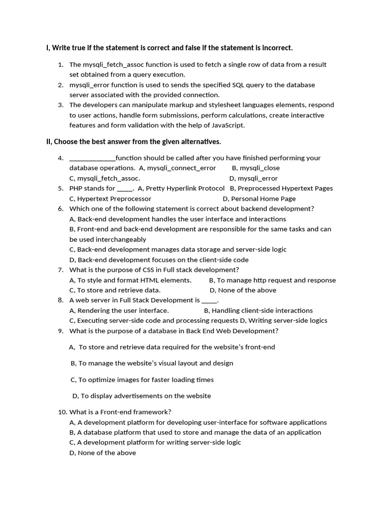 First Test For Grade 11 | PDF