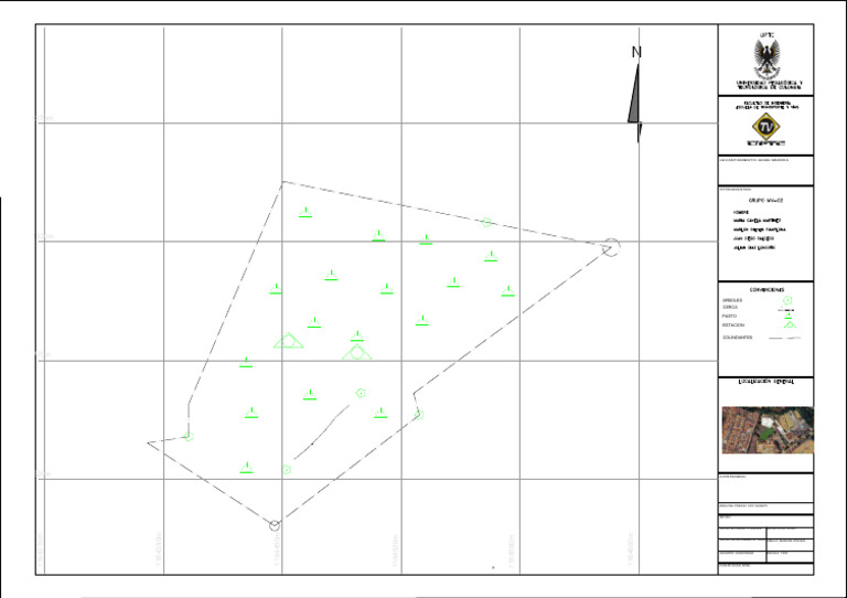 Plano Poligonal Cerrada Topografia | PDF | Geociências