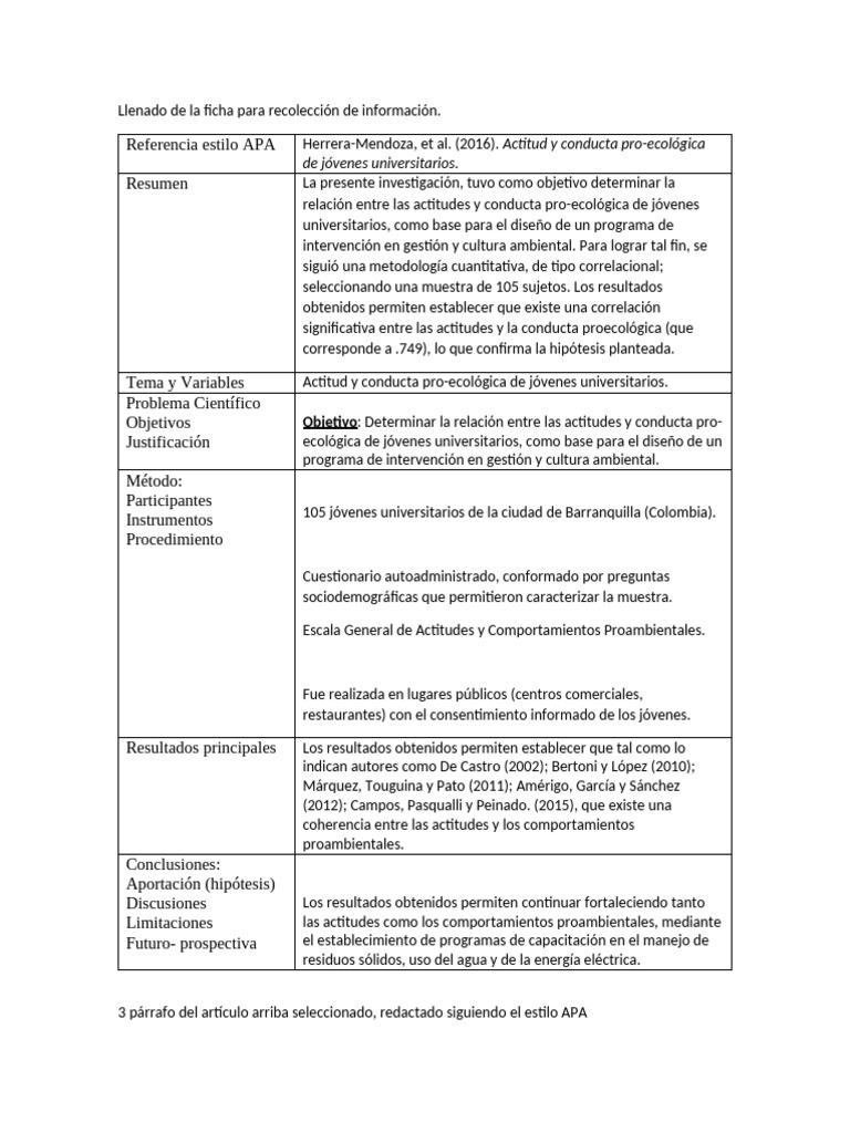 FICHA conciencia amb | PDF