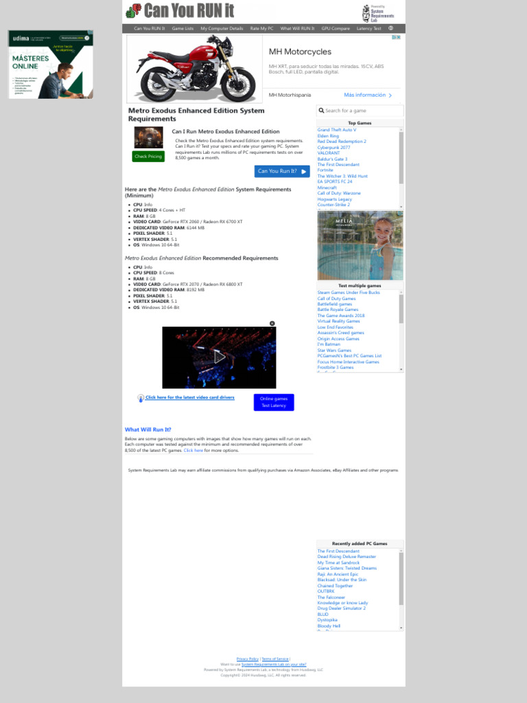 Metro Exodus Enhanced Edition System Requirements - Can I Run Metro Exodus Enhanced Edition ...
