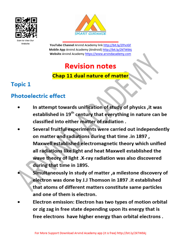 Photoelectric Effect & Matter Waves Explained | PDF | Photoelectric Effect | Electron