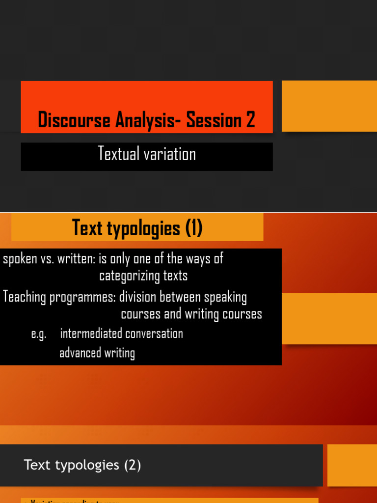 Discourse Analysis- Session 2 | PDF