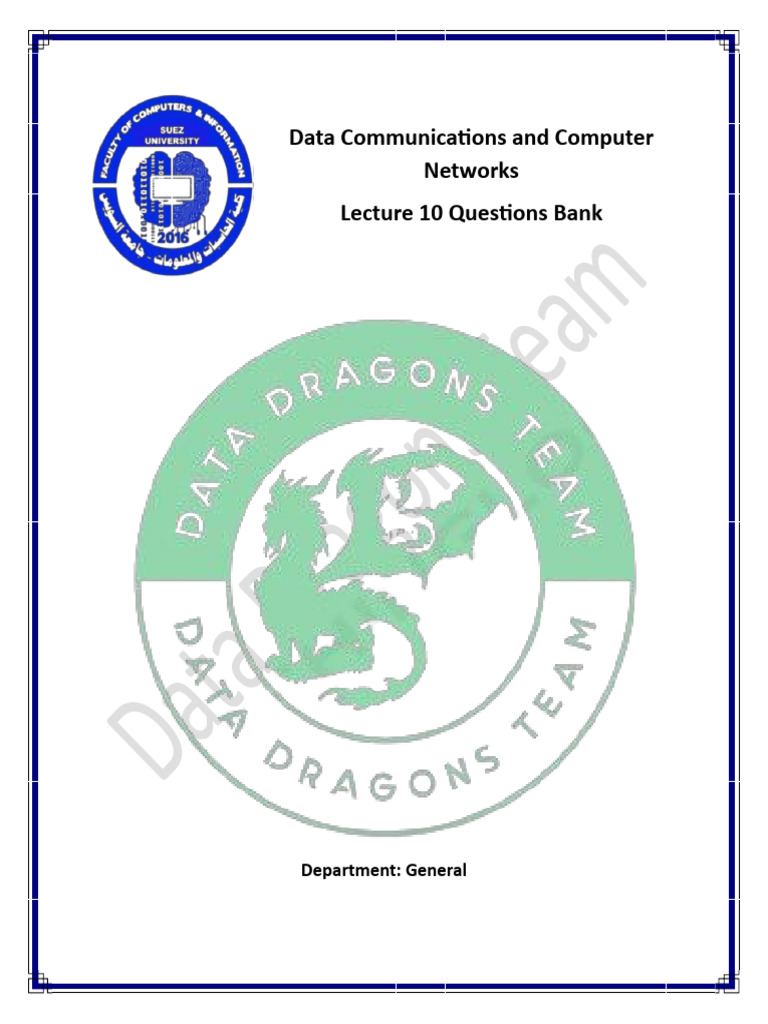 MCQ For Lecture 10 Data Communication | PDF