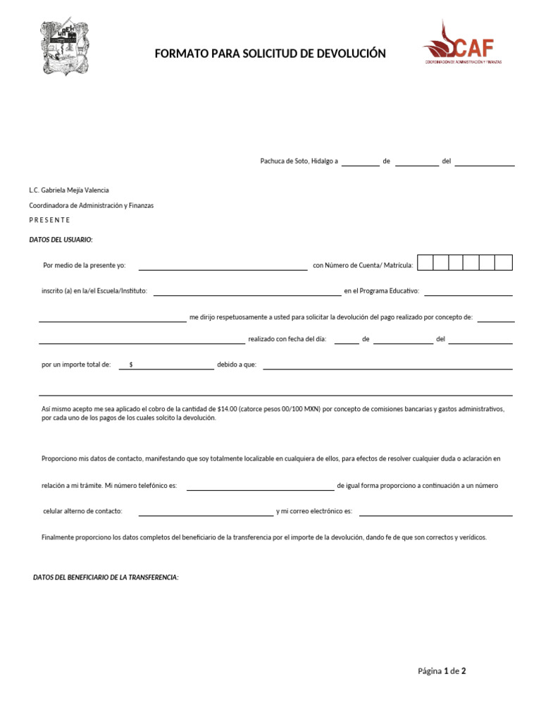 formato-solicitud-devolucion | PDF