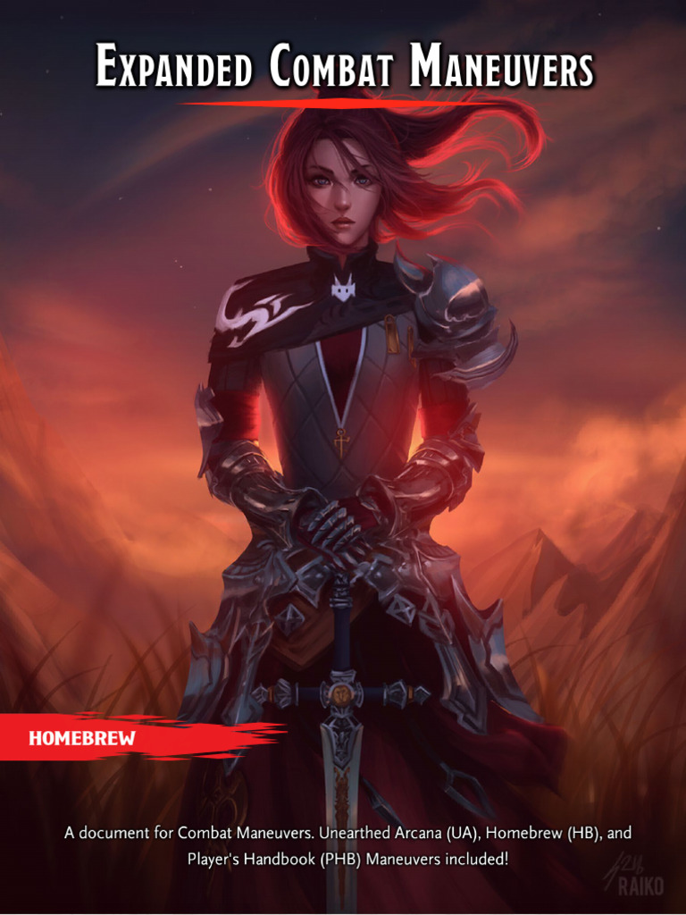 D&D 5E - Homebrew - Expanded Combat Maneuvers | PDF