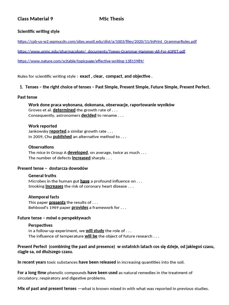 Class Material - Part 9 MSC Thesis - Kopia | PDF