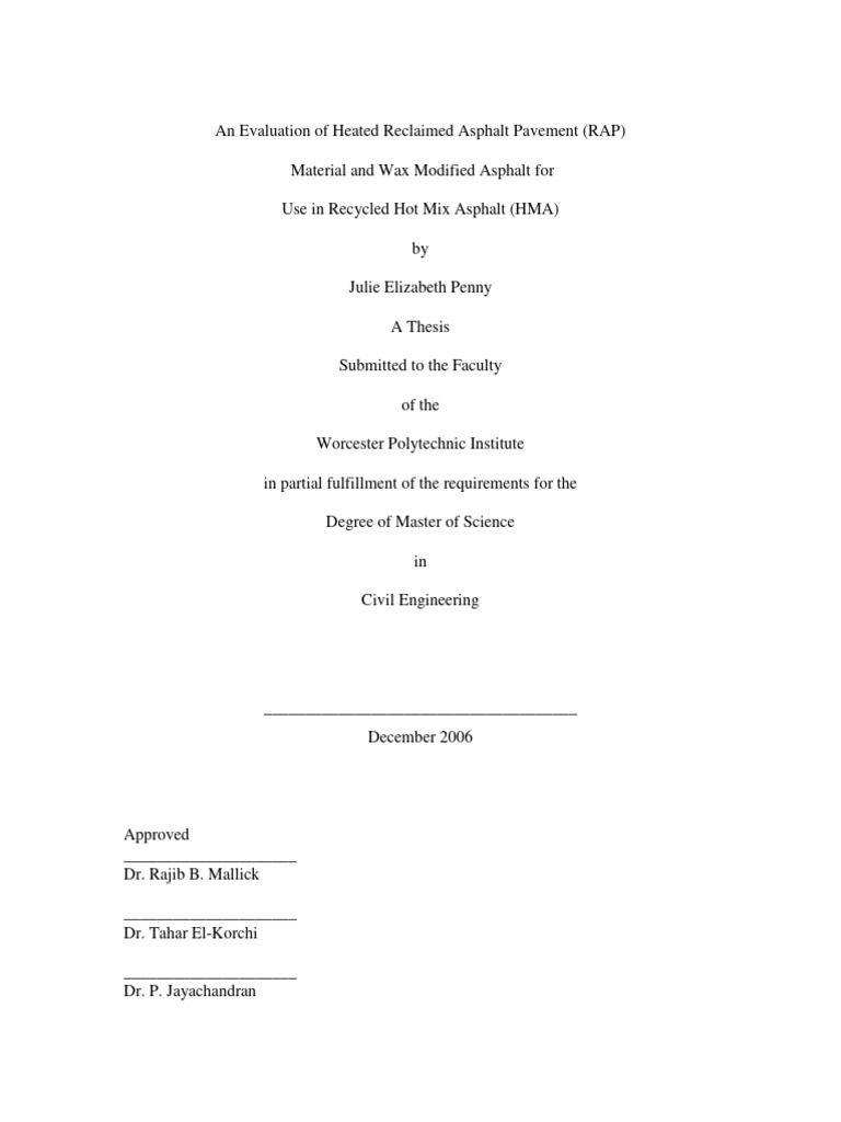 An Evaluation of Heated Reclaimed Asphalt Pavement (RAP) Material Ans ...