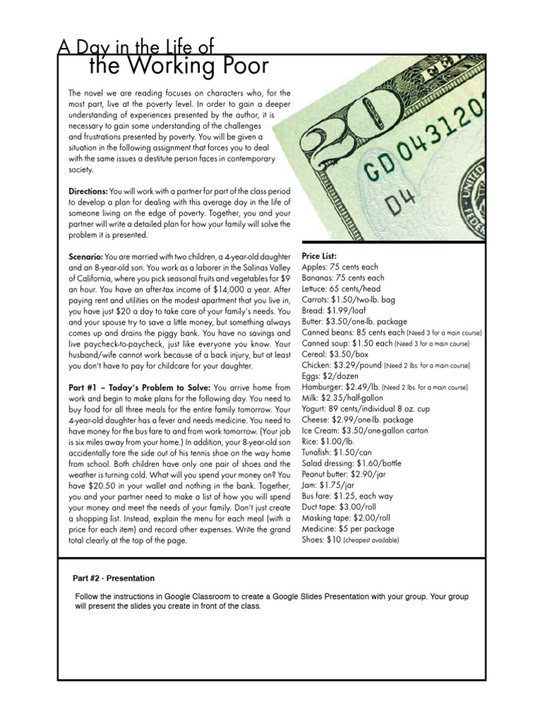 7b a Day in the Life Activity (Edited) | PDF