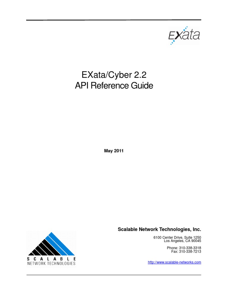 EXata 2.2 APIReferenceGuide | PDF | Application Programming Interface ...
