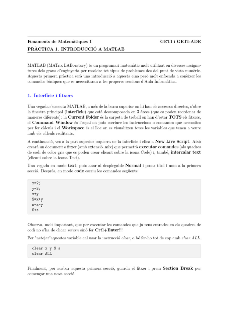 FM1 Prac1 24 25 | PDF