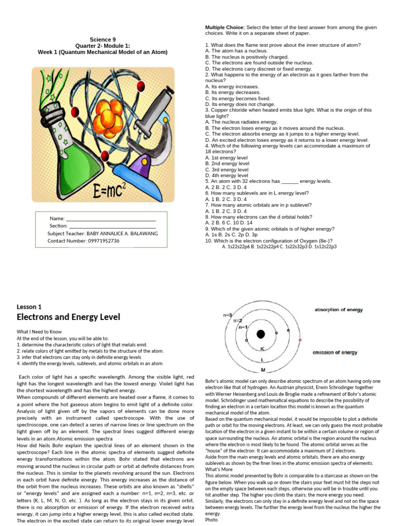 Science 9 Quarter 2 Module | PDF