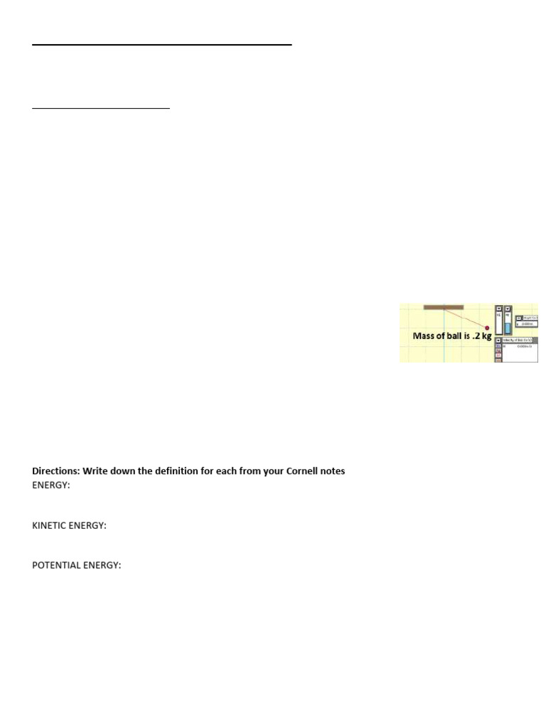 Kinetic and Potential energy problem sets | PDF