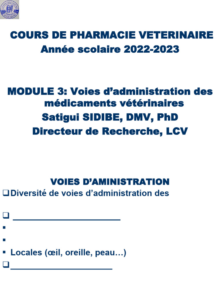 Module 3 PH Vet 2022-2023 | PDF
