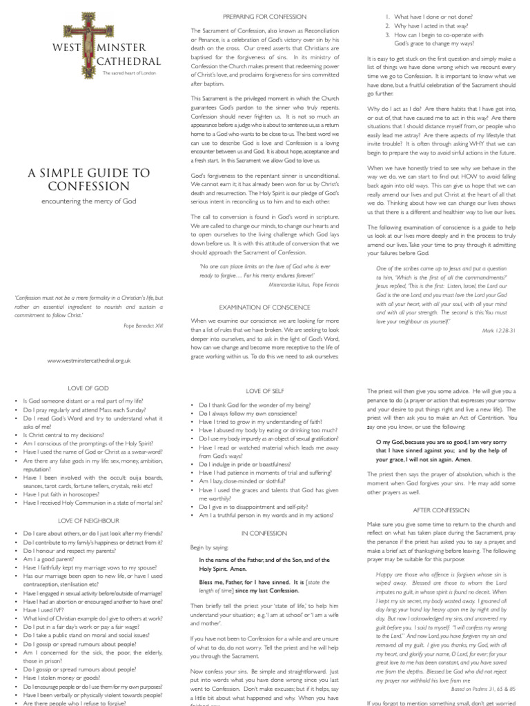 Simple Guide To Confession - Web | PDF