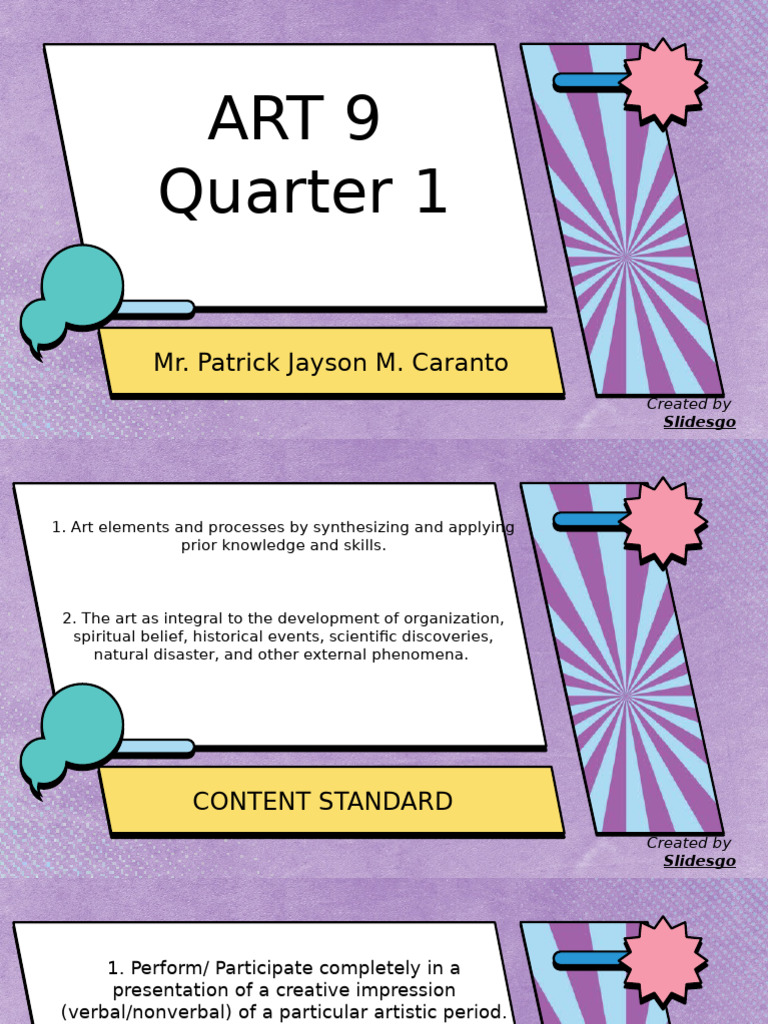 Arts 9 Q1 W1 | PDF