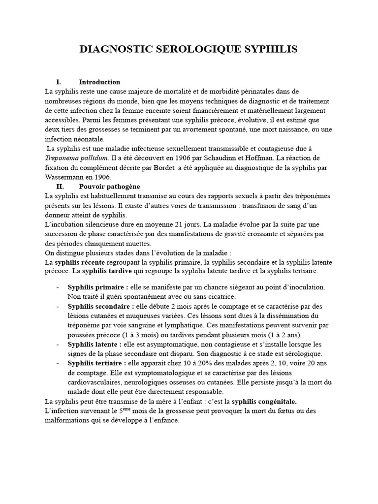 La SYPHILIS | PDF