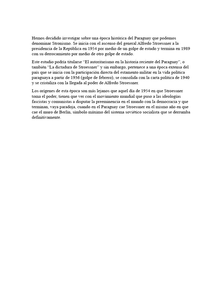 Alfredo Stroessner | PDF