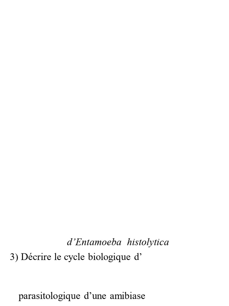 3 Amibiase À Entamoeba Histolytica | PDF