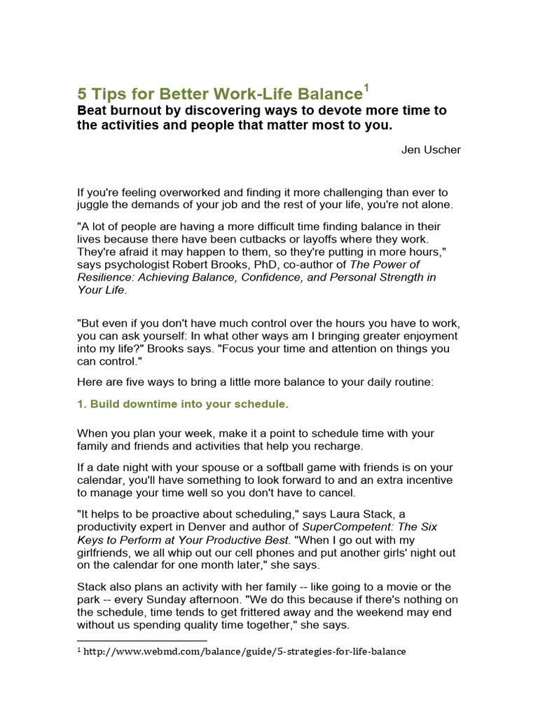 5 Tips For Better Work | PDF