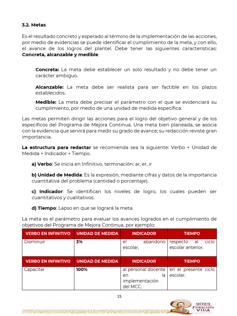 REDACTAR METAS | PDF