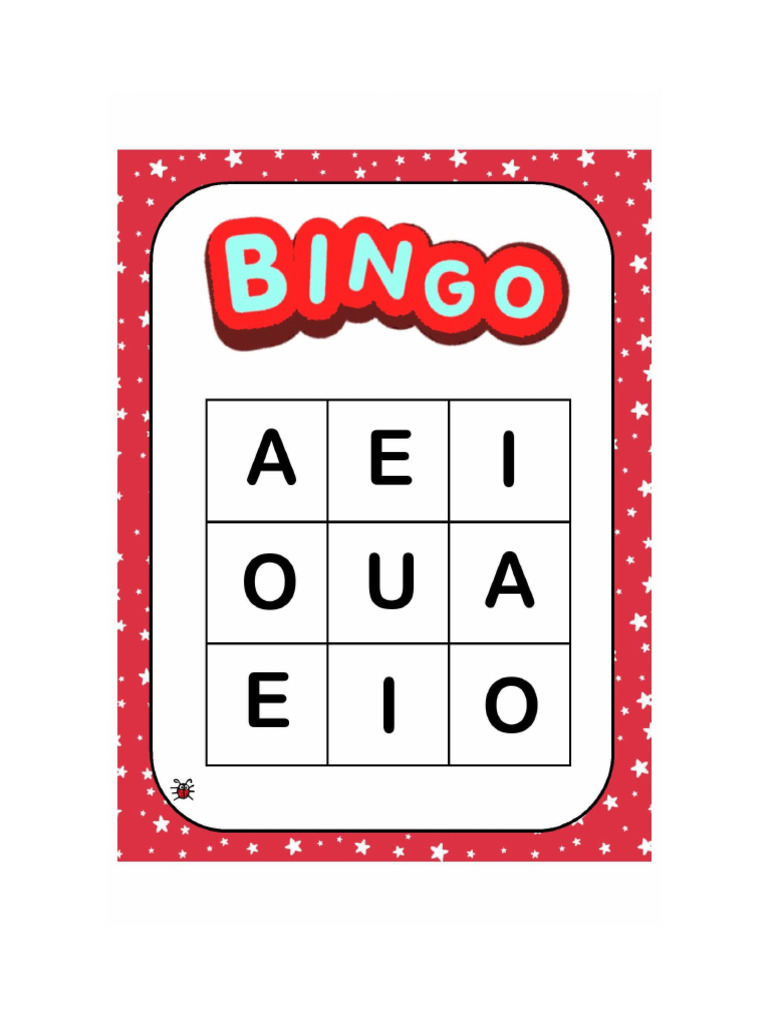 Bingo de Vocales | PDF