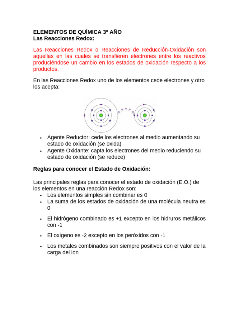 Las Reacciones Redox Pdf