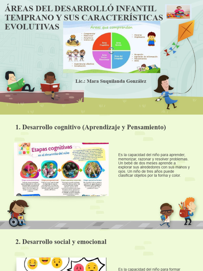 Áreas Del Desarrolló Infantil Características Evolutivas | PDF