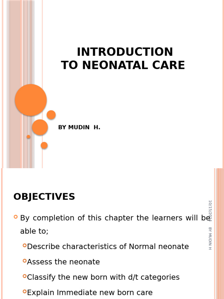 Introduction To Neonatal Care | PDF