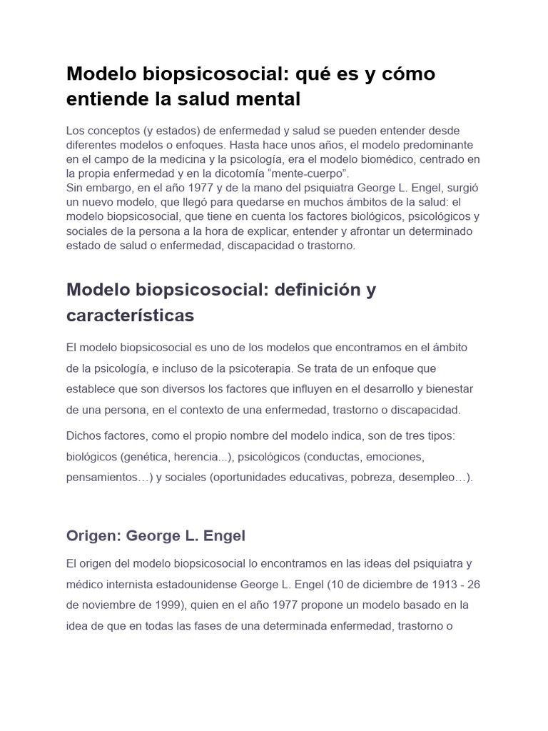 Modelo biopsicosocial (1) (1) | PDF