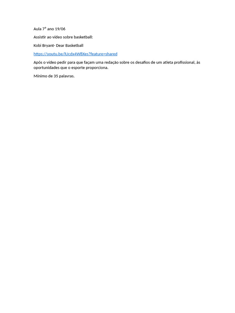 Dear Basketball | PDF