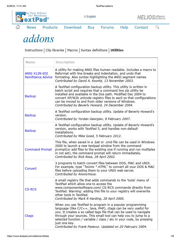 TextPad Addons7 | PDF
