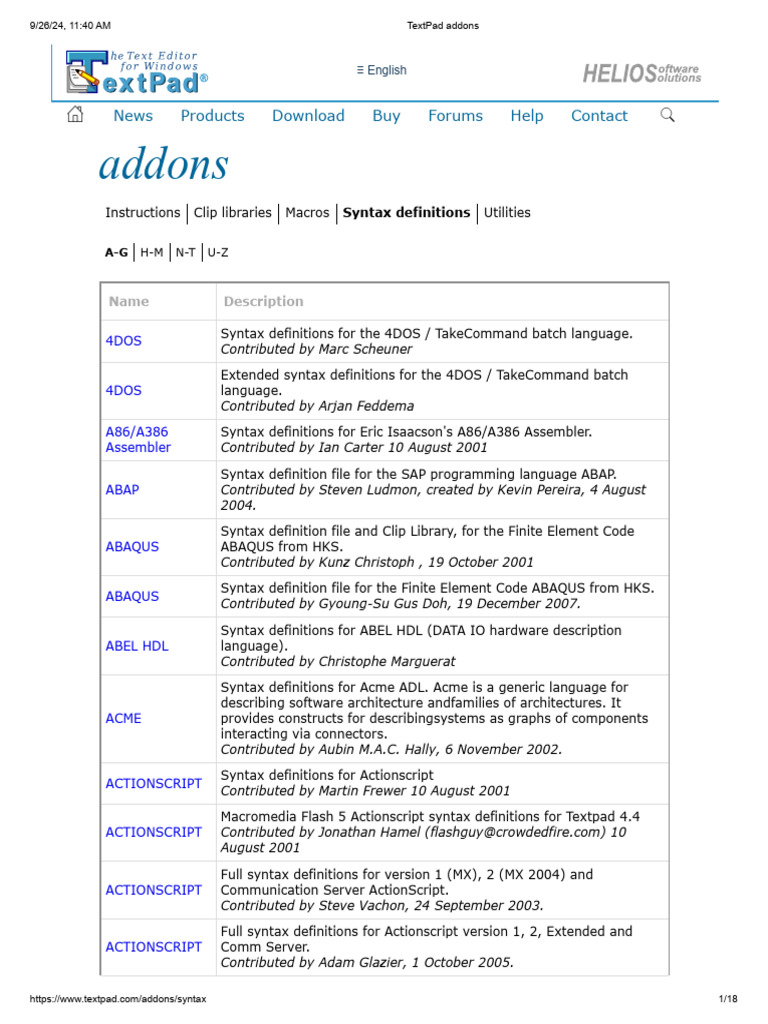 TextPad Addons3 | PDF