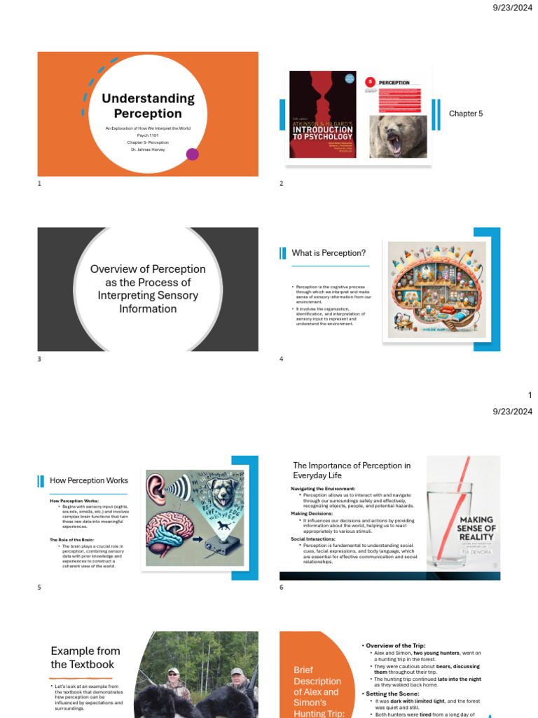 Psych 1101 - Chapter 5 (Perception) | PDF | Perception | Attention