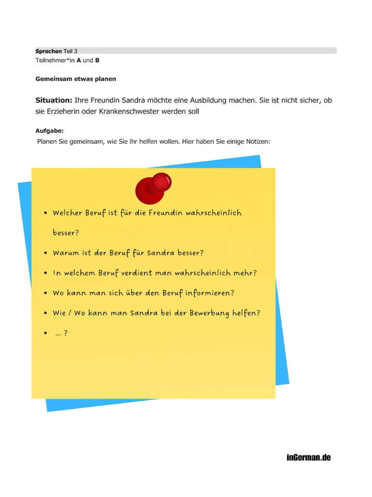 DTZ Teil 3 Ausbildung Machen | PDF