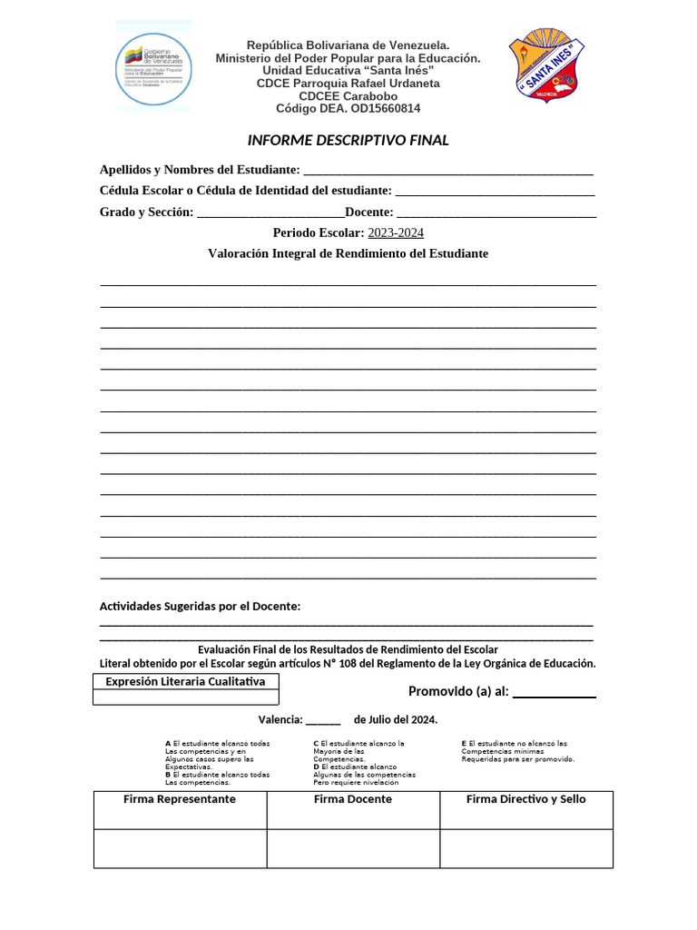 Informe Descriptivo Final 23-24 | PDF