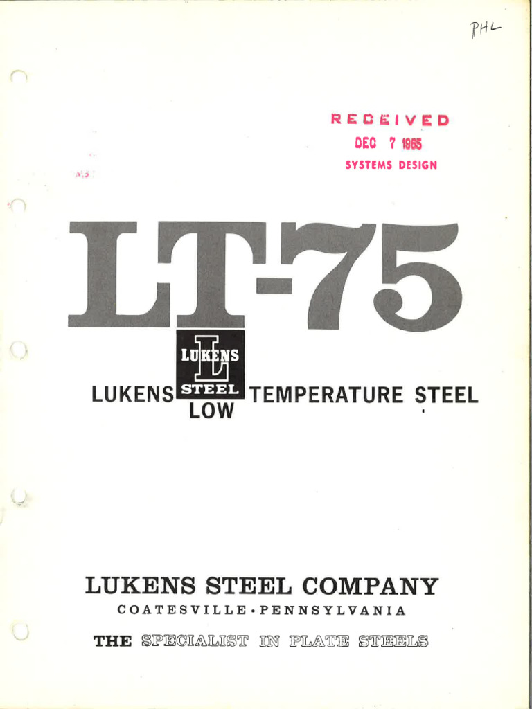 LT75 Product Data | PDF