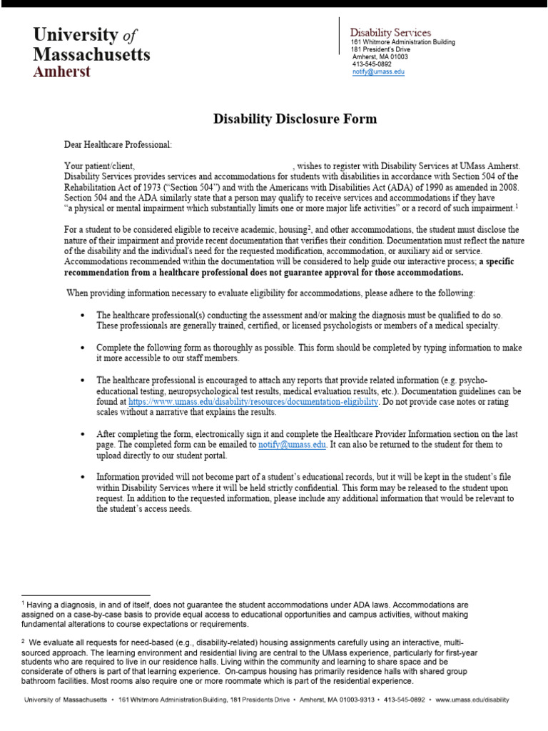 Fillable Disability Disclosure Form 2 1 | PDF