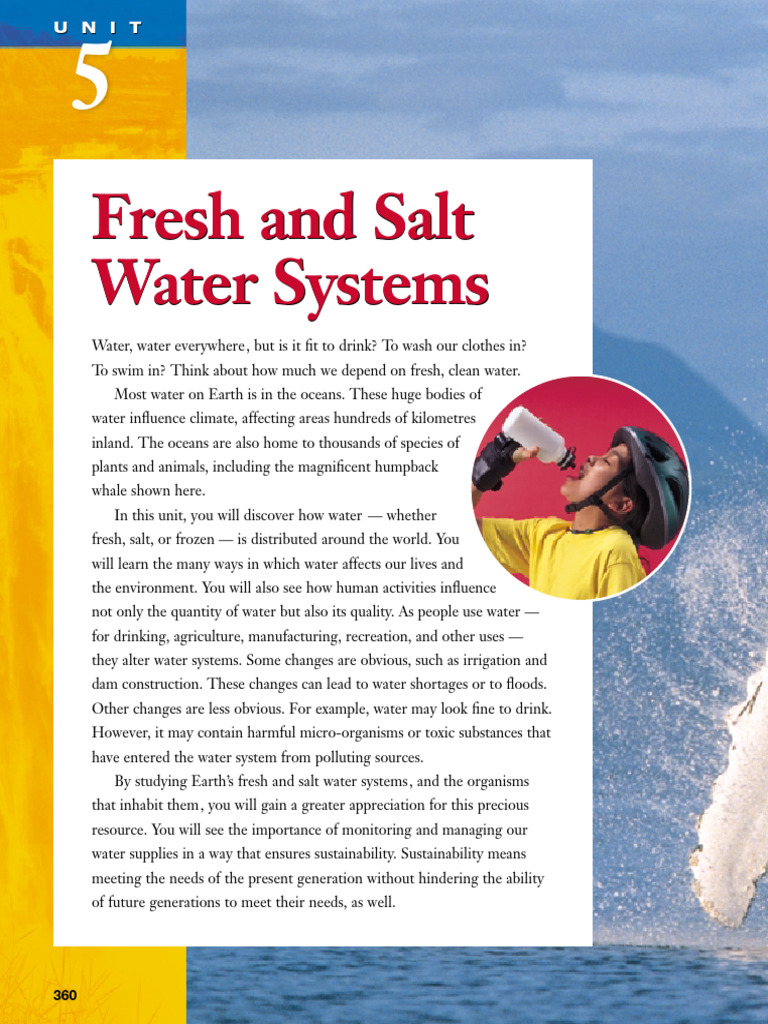Science Focus 8 Unit 5 Fresh and Salt Water Systems | PDF