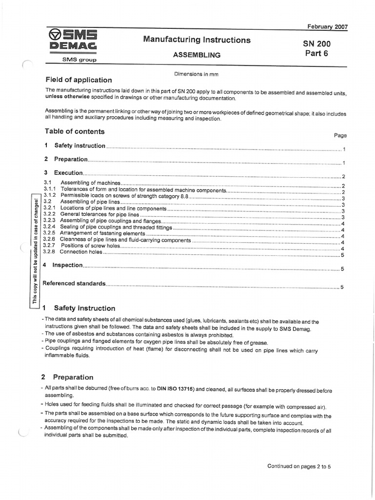29.SN200-6 - 2007 Assembling | PDF