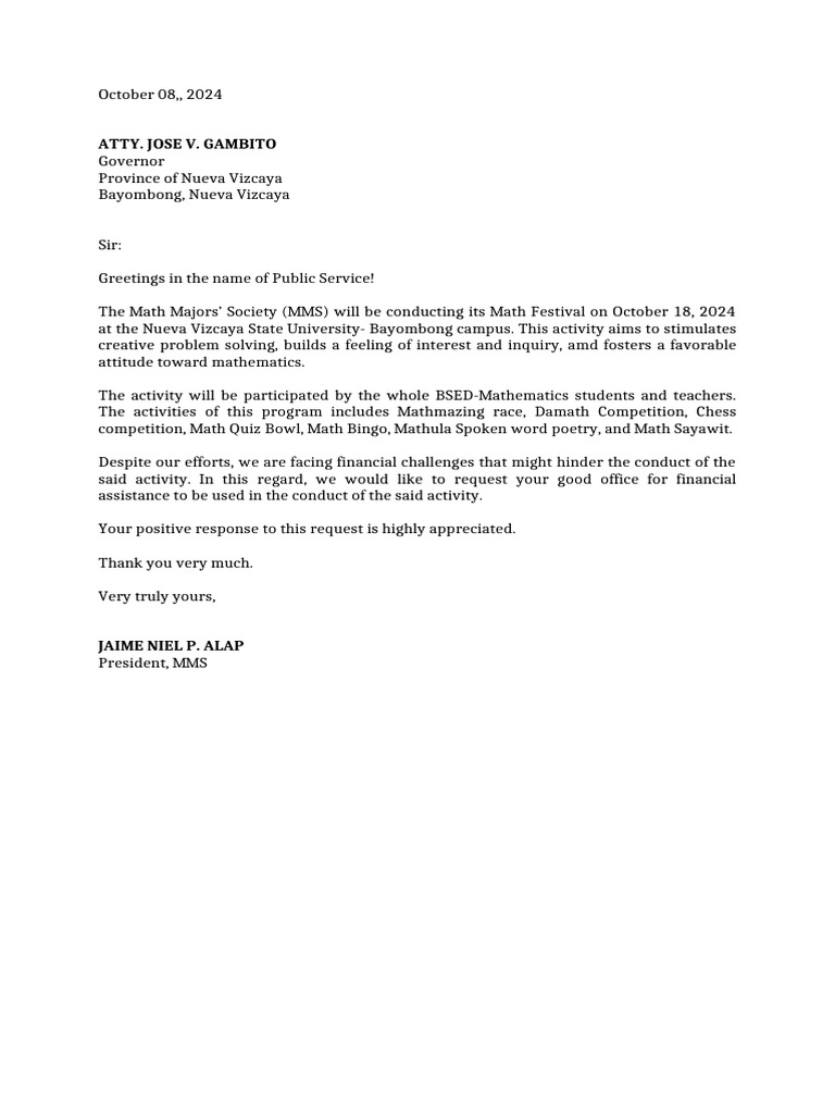 MMS Req Letter 030558 | PDF