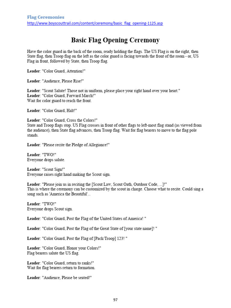 Resources Flag Ceremonies | PDF | Flag