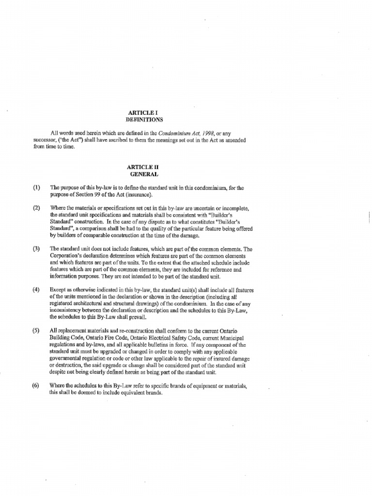 Standard Unit Description CCC 6 | PDF