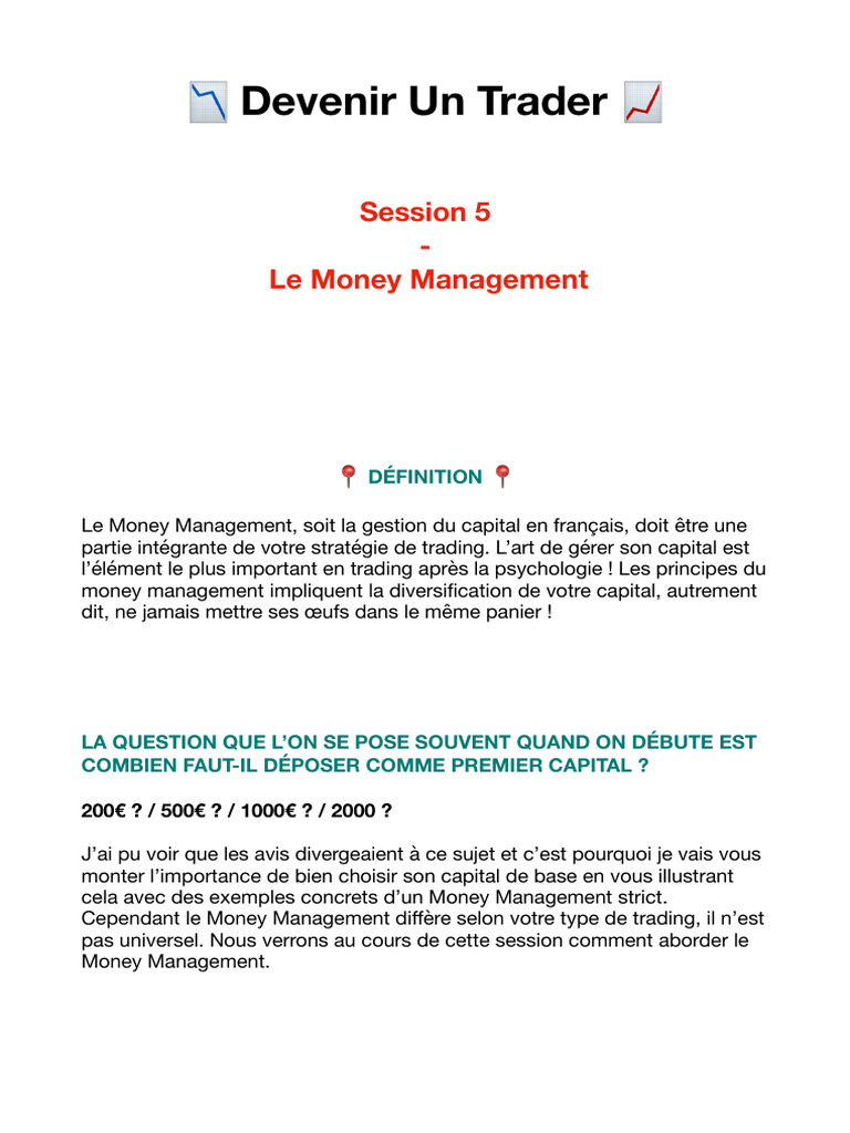 Session 5 - Money Management | PDF