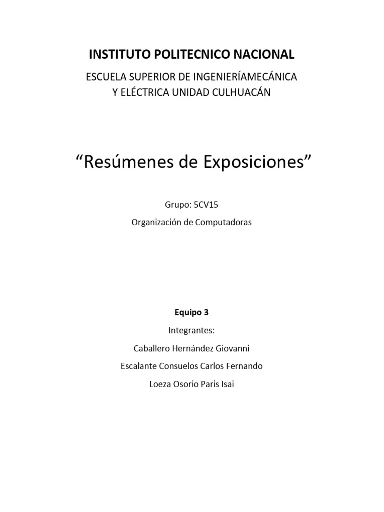 5CV15 Equipo3 Exposiciones | PDF
