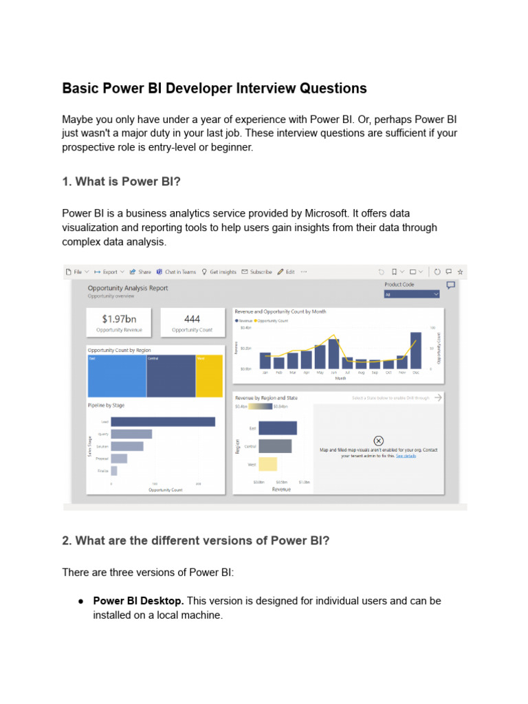 Power BI Interview Question HJK | PDF | Microsoft Excel | Computers