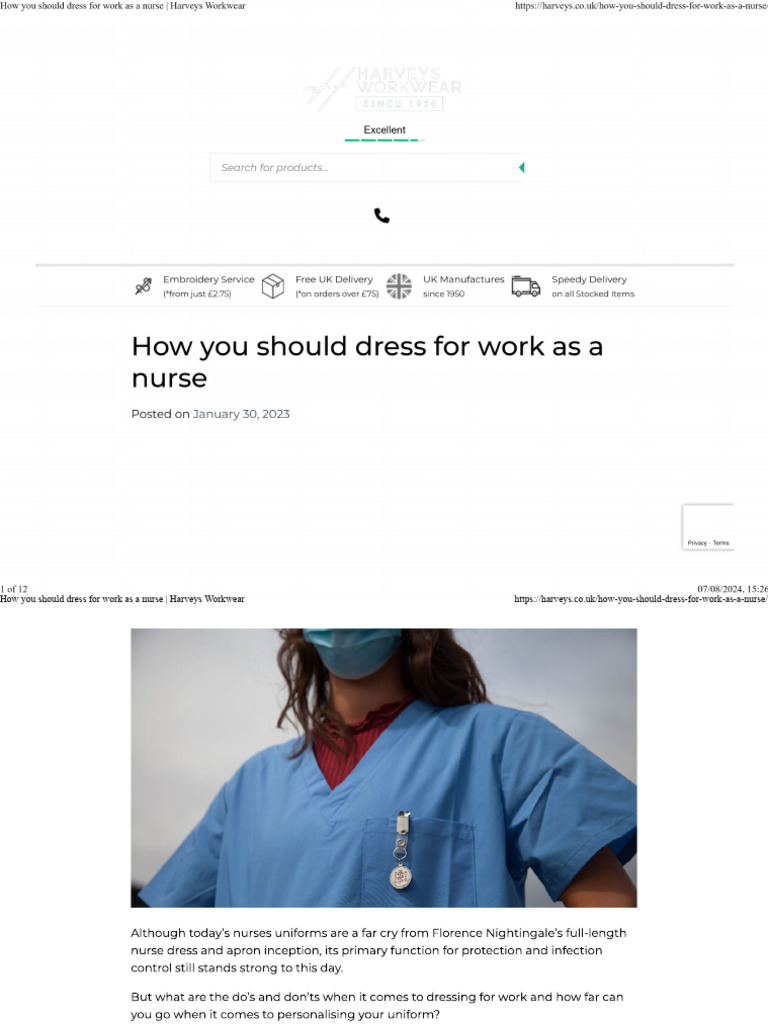 How You Should Dress For Work As A Nurse | PDF