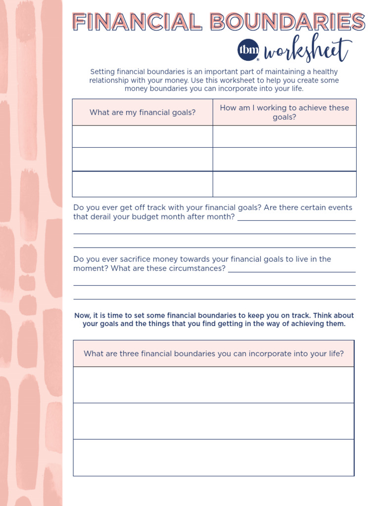 Financial Boundaries Worksheet | PDF