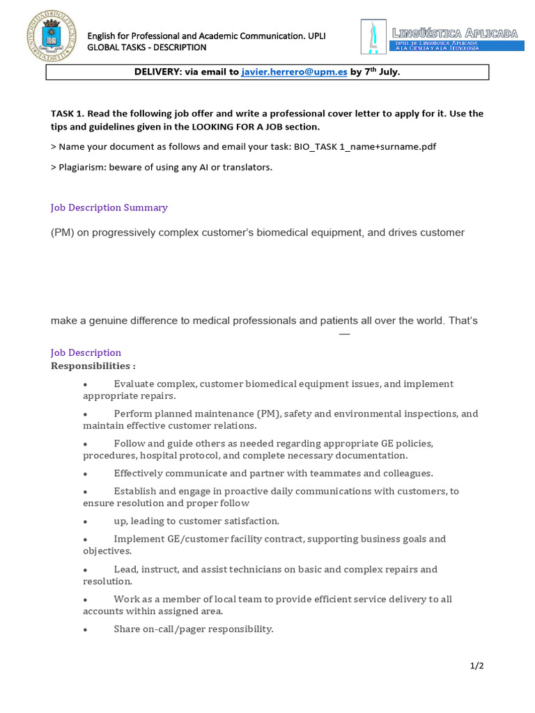 Global Tasks | PDF