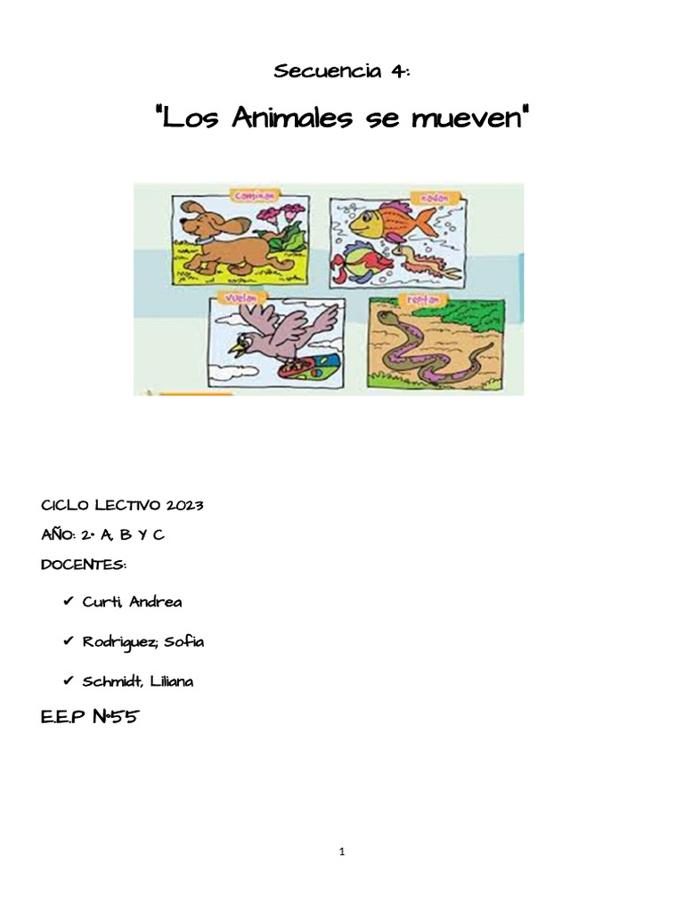 3 - Los Animales Se Mueven | PDF